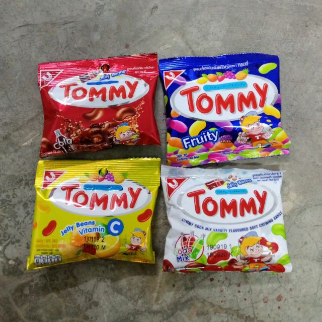 ขนมลูกอม Tommy 18 กรัม x 4 รสชาติ cola/fruity/VitaminC/MixSoda ขนมย้อน ...