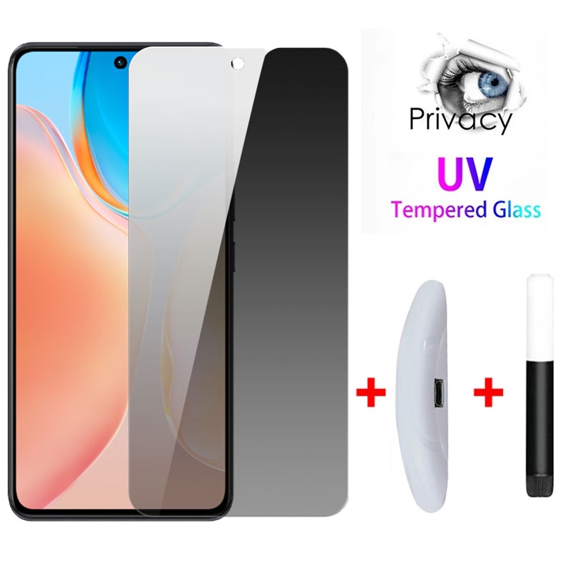 UV ฟิล์มกันมองข้าง แบบกระจกนิรภัย คุณภาพดีเยียม ฟิล์มกันเสือก VIVO V50 V40 V40E V30 V30E X200 ...