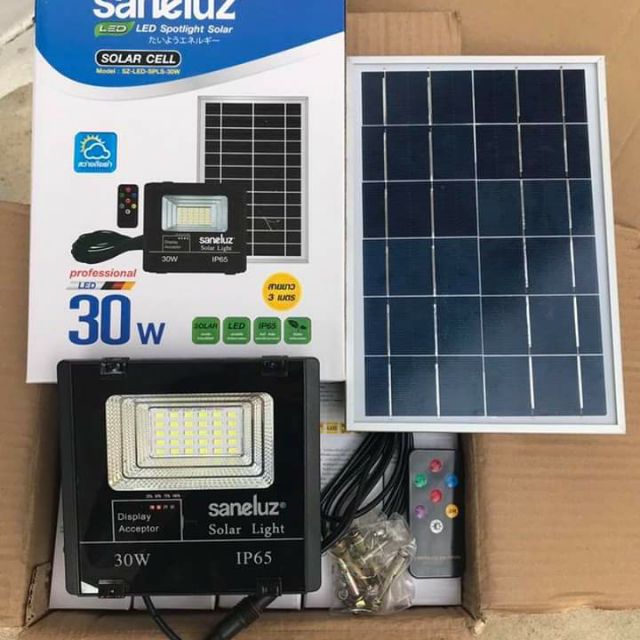 LED Spotlight Solar Cell 30W | Shopee Thailand