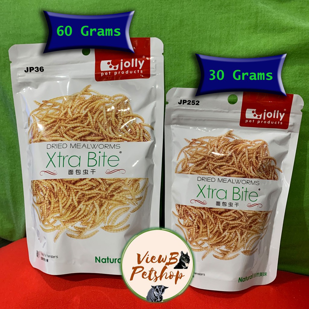 [Jolly] หนอนอบแห้ง 30,60 กรัม หนอนนก Dried Mealworms (JP36,JP252) EXP : 4/9/2025 | Shopee Thailand