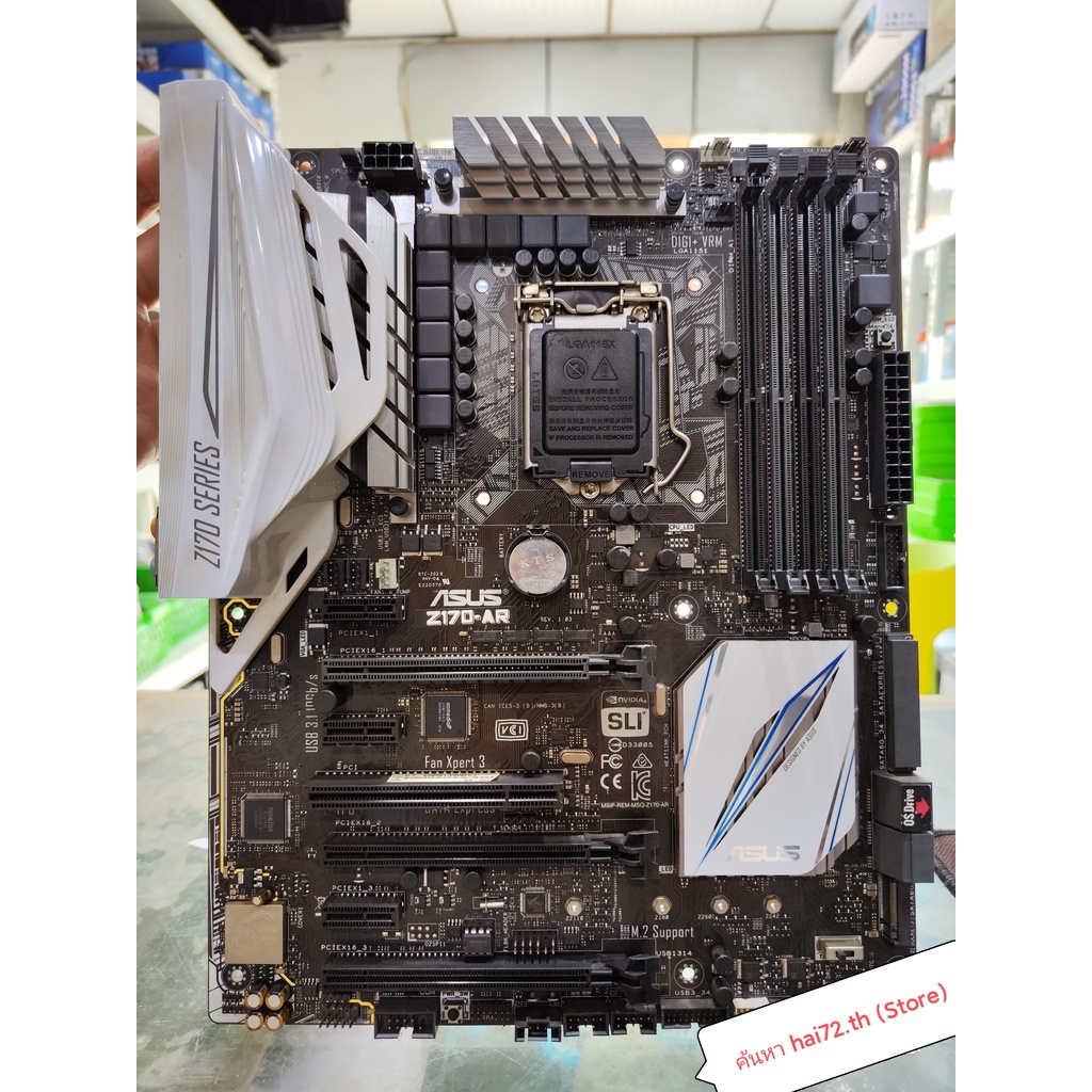 Asus Z170-AR สีใหม่มาก พร้อมแผ่นกั้น ไม่รองรับโปรเซสเซอร์รุ่นที่ 6 7 ฟังก์ชั่นการใช้งานปกติ ...