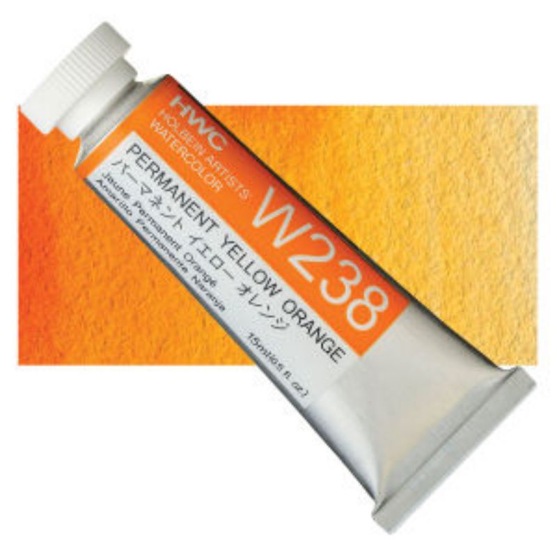 Permanent yellow orange (W038/W238/WW038) 15ml/15ml/60ml Series Aสีน้ำ โฮลเบน Holbein Artist ...
