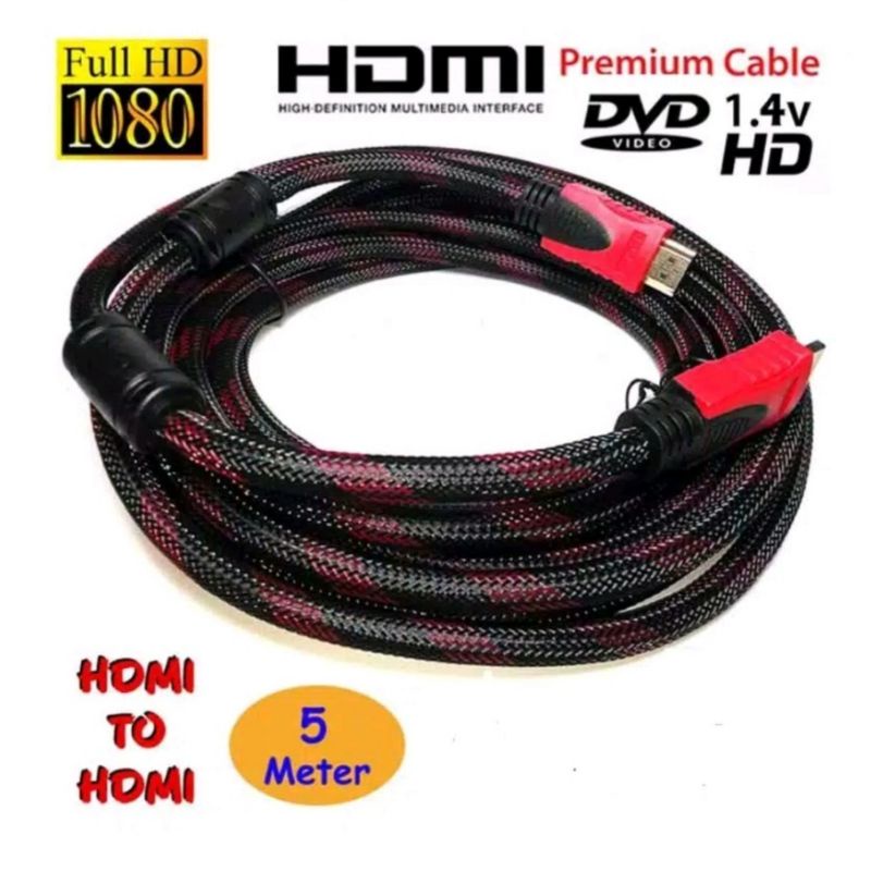 สายตาข่ายไฟเบอร์ HDMI Male to Male / HDMI to HDMI 5 M Mtr meter คุณภาพดี | Shopee Thailand