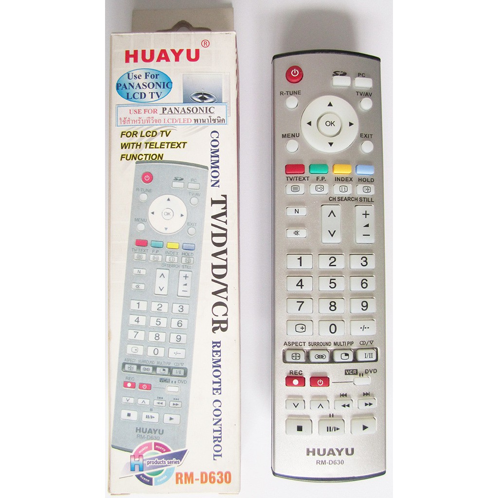 HUAYU REMOTE CONTROL รีโมทคอลโทรลฮัวยูใช้สำหรับทีวี +ดีวีดี RM-D630 ...