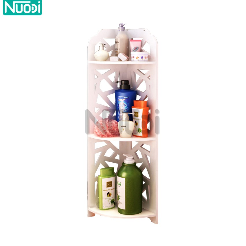 Nuodi ชั้นวางของ3ชั้น ชั้นห้องน้ำ ชั้นวางของในห้องน้ำ ชั้นวางติดผนัง ชั้นวางของเข้ามุม ชั้นวาง ...