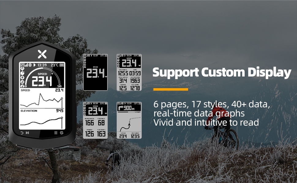 Xoss Xingchen NAV เครื่องอ่านรหัส GPS ไร้สาย Heart Rate Monitor สําหรับ ...