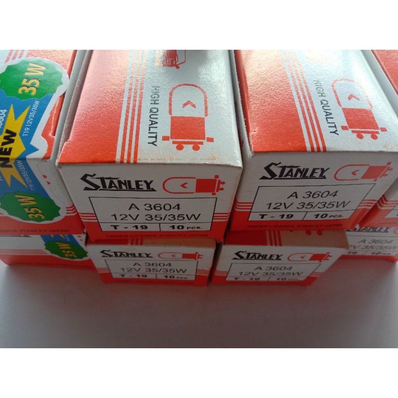 หลอดไฟหน้า12V35/35WStanleyแท้(1กล่อง 10หลอด) | Shopee Thailand