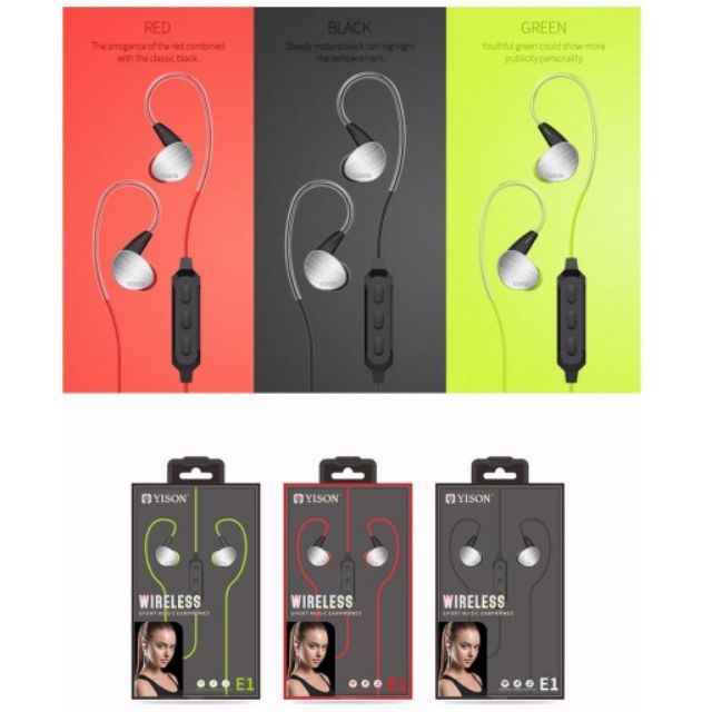 Yison รุ่น E1 Wireless Bluetooth In-Ear Sports(ของแท้100%) | Shopee ...