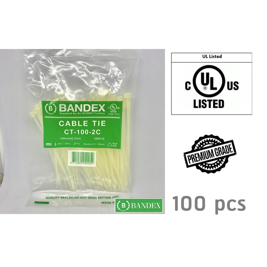 BANDEX CABLE TIE เคเบิ้ลไทร์ เคเบิ้ลไท สายรัด คุณภาพดี แข็งแรง มีหลาย ...
