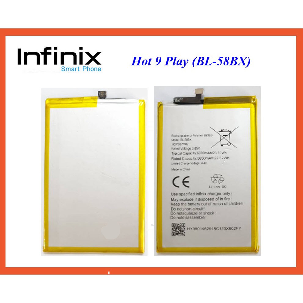แบตเตอรี่ infinix Hot 9 Play(BL-58BX) | Shopee Thailand