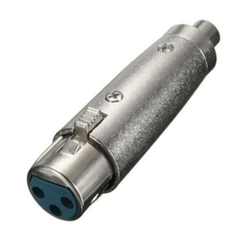 3-Pin XLR Female To RCA Female Jack DJ Mic Microphone Adapter Audio ...