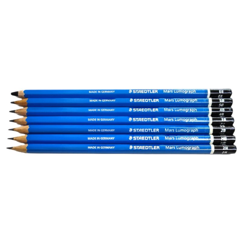 1แท่ง ดินสอสเต็ดเล่อร์ Staedtler Mars Lumograph 2h Hb 2b 3b 4b 5b 6b