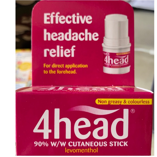 4head Headache & Migraine Relief Stick 3.6g | Shopee Thailand