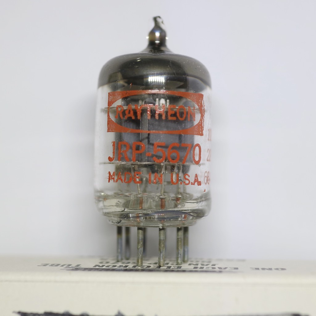 หลอด tube Raytheon 5670 windmill getter ใส่แทนเบอร์ 5670 6n3 6n3p 6n3p ...