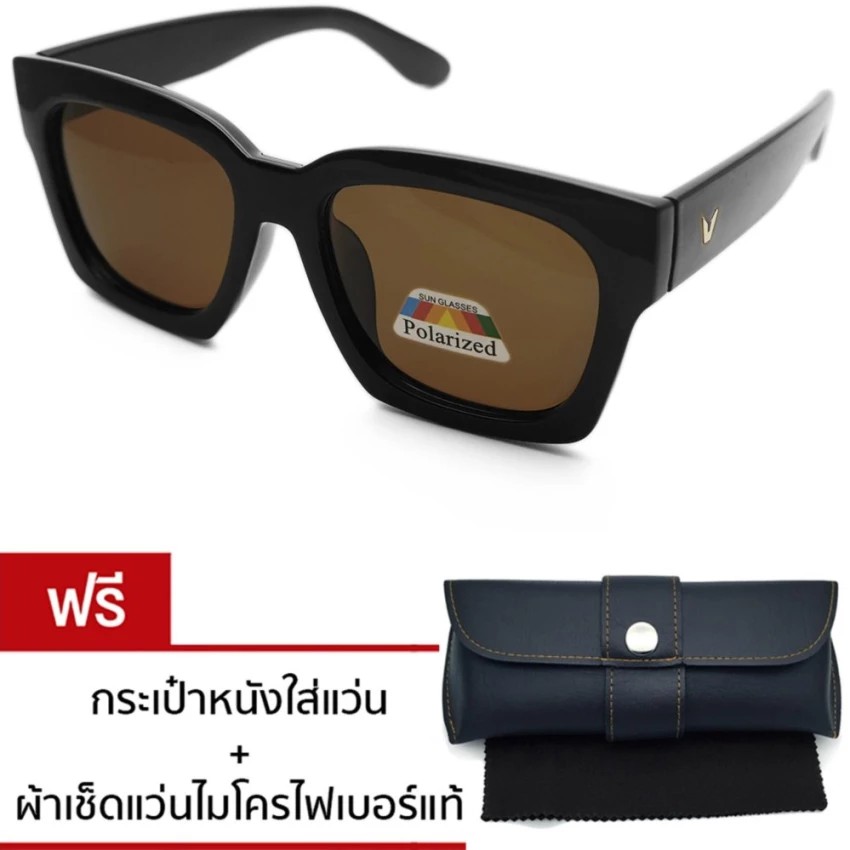 The Dreamer Sunglasses Polarized Lens รุ่น GT_2110-331 ( Black / Brown ...