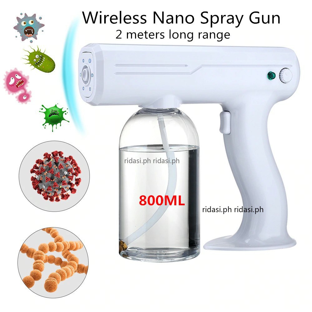 ﹍Sanitizer Spray fog Machine Alcohol Spray Bottle Blu-ray Handheld Nano ...