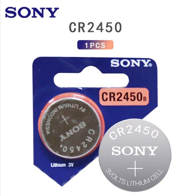 ถ่าน Sony CR2450 Original Sony CR2450 3V Lithium Batteries สำหรับ รีโมท ...