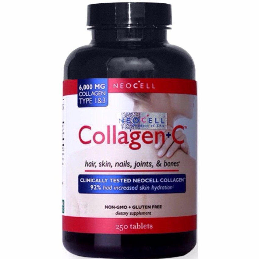 NeoCell Super Collagen+C 6,000 MG Collagen Type 13 Non-GMO +Gluten Free Vitamin USA ( 1 กระปุกx ...