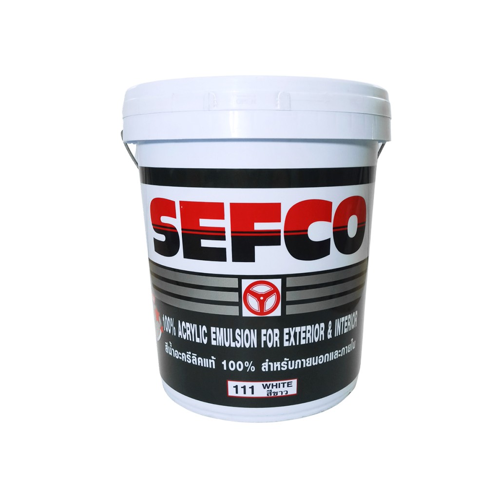 SEFCO สีทาบ้าน (ถัง 18 ลิตร)(5 แกลลอน) สีน้ำอะครีลิค สีน้ำ ภายใน ชนิดด้าน | Shopee Thailand