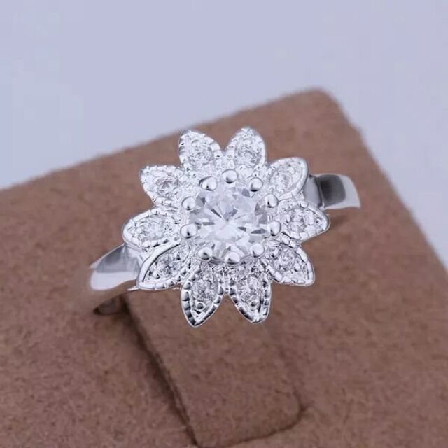 แหวนเพชรCz Stamp S925 | Shopee Thailand