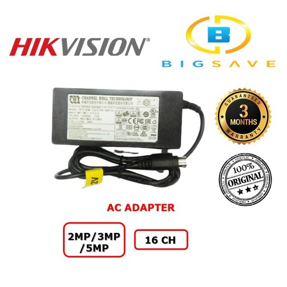 อะแดปเตอร์กล้องวงจรปิด HIKVISION KPL-060F-VI 16CH DVR AC | Shopee Thailand