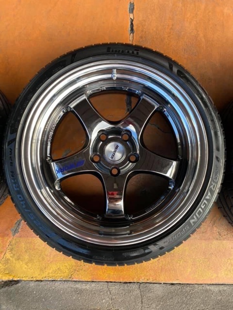 ขายล้อแท้ W work S1 ขอบ18” สภาพ99% + ยาง Pirelli 03/20 วิ่งมา300โล ...