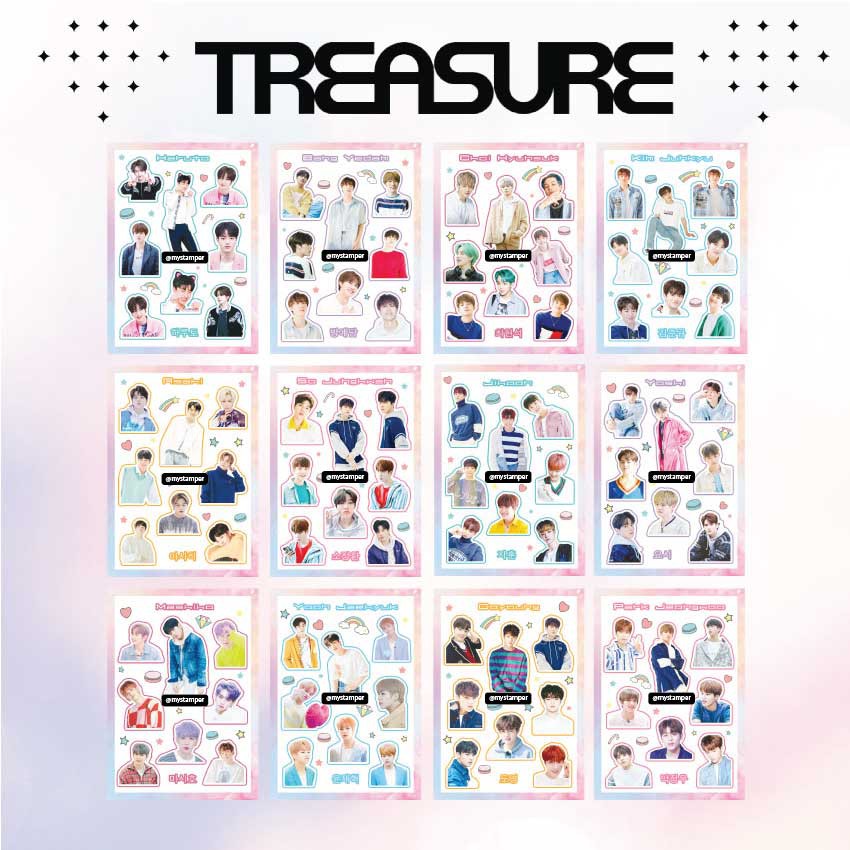 Sticker A6 Treasure YG (สั่งซื้อขั้นต่ำ50บาท คละแบบ คละลายได้ทั้งร้าน ...