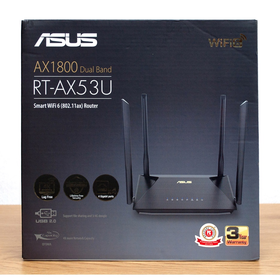 🔥ขายดีมาก🔥ASUS (RT-AX53U) Wireless AX1800 WiFi 6 Dual band Gigabit ...