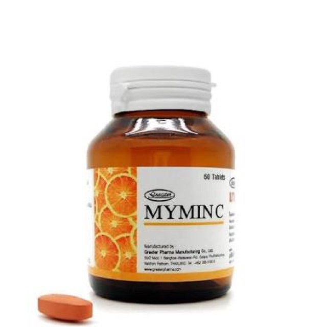 MYMIN C 1000 mg 1 ขวด 60 เม็ด (บริษัทเดียวกับ มายบาซิน) | Shopee Thailand