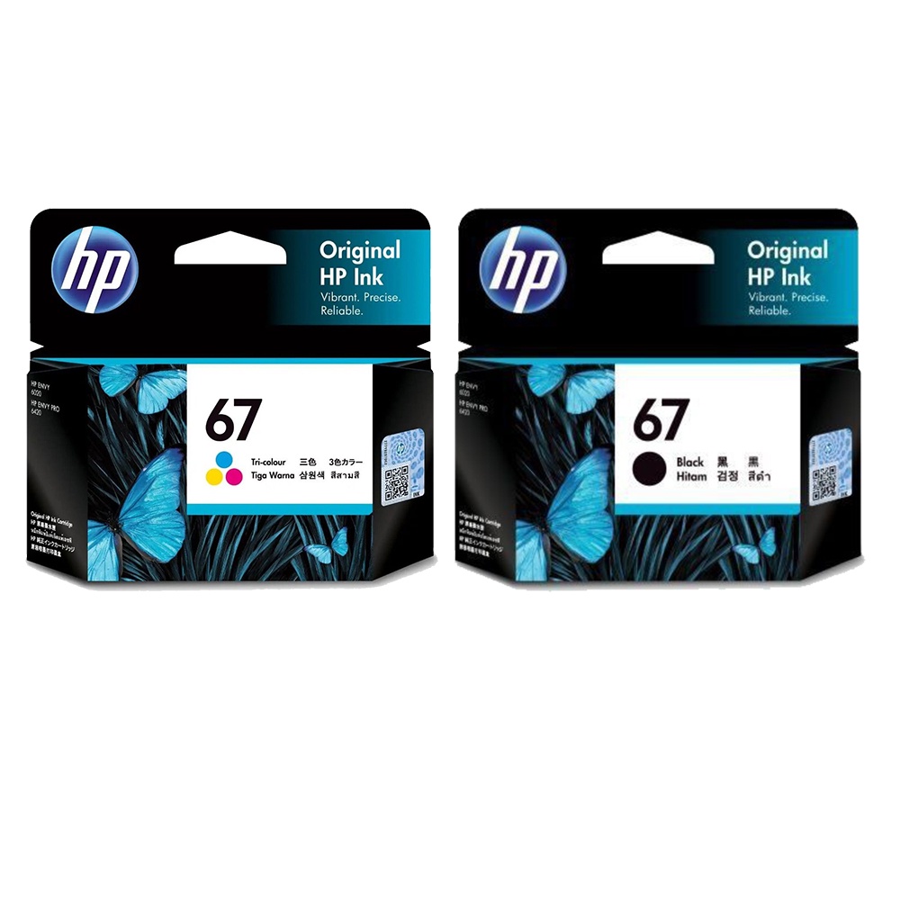 HP 67 Original Ink Cartridge (Black/Tri-Color) | Shopee Thailand