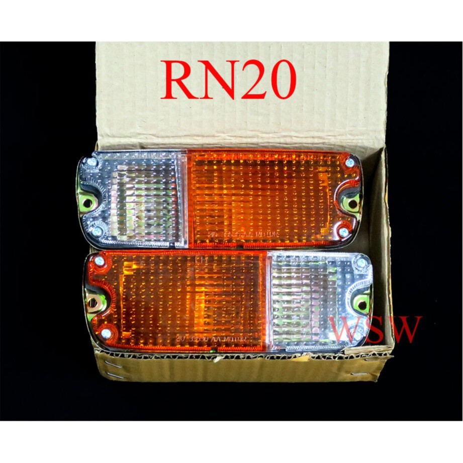 (1 คู่) ไฟหรี่กันชน โตโยต้า RN20 ปี 1974 1975 1976 1978 (ฝาขาวส้ม ...