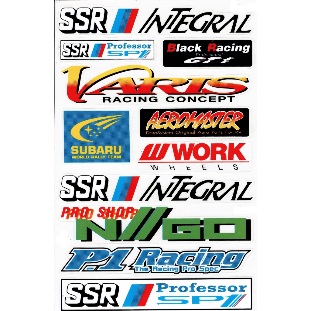 สติกเกอร์แต่งรถ ติดรถยนต์ รถมอเตอร์ไซค์ หมวกกันน็อค โลโก้ สปอนเซอร์ ...