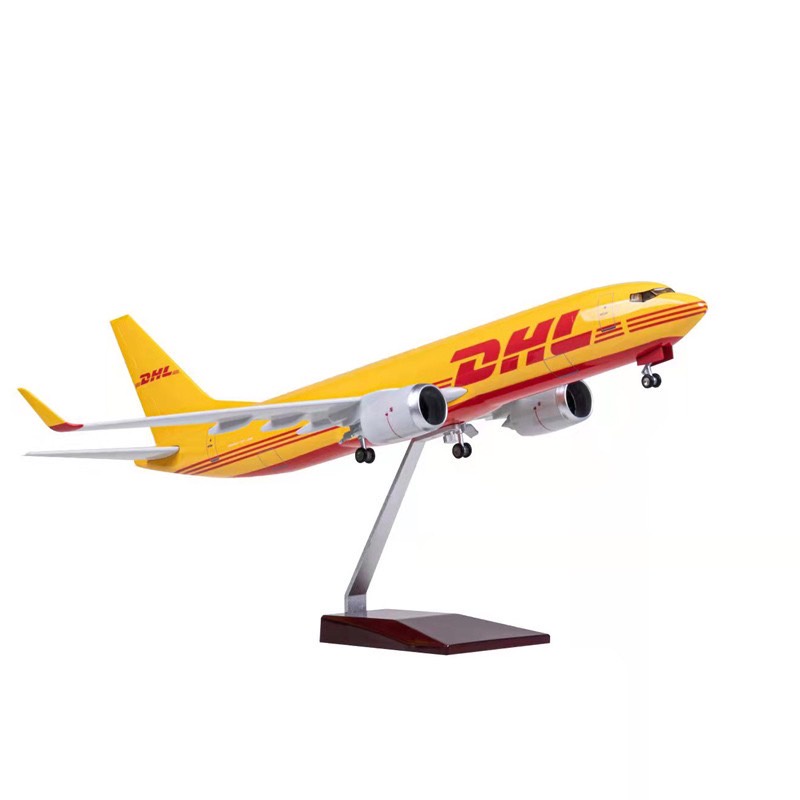 [47cm] โมเดลเครื่องบิน DHL B737 Airplane Model with LED Light (Touch or ...