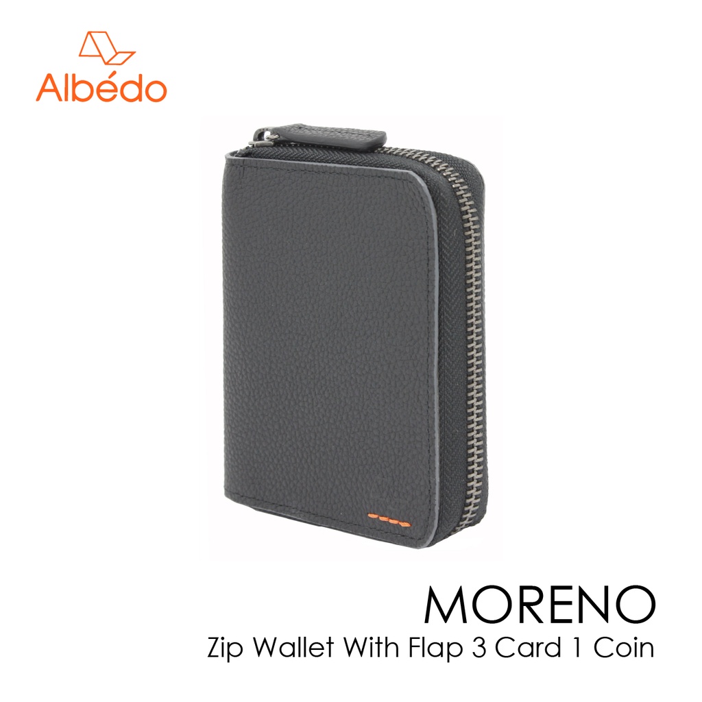 [Albedo] MORENO ZIP WALLET WITH FLAP 3 CARD 1 COIN กระเป๋าสตางค์ ...