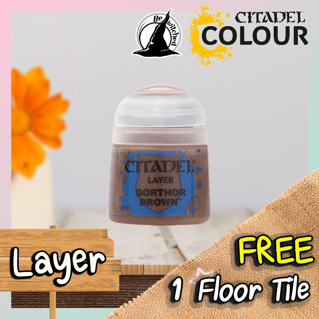 (Layer) GORTHOR BROWN : Citadel Paint แถมฟรี 1 Floor Tile | Shopee Thailand