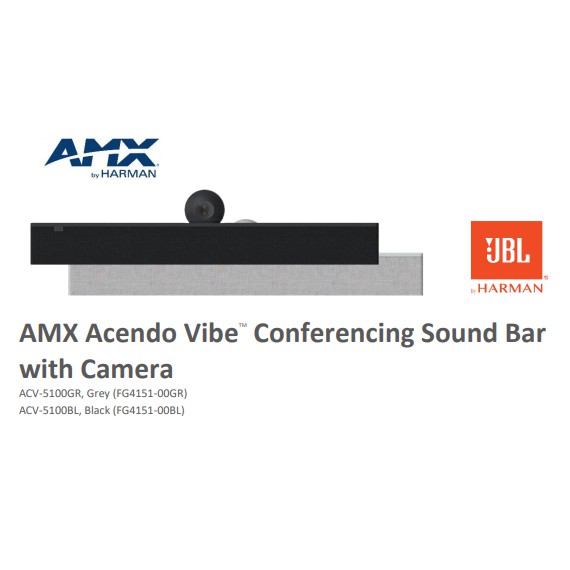 AMX ACV-5100 BL Acendo Vibe ชุดคอนเฟอร์เรนซ์ ไมโครโฟนพร้อมลำโพงห้อง ...
