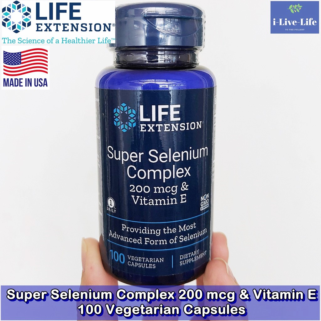 ซีลีเนียม Super Selenium Complex 200 mcg 100 Vegetarian Capsules - Life ...