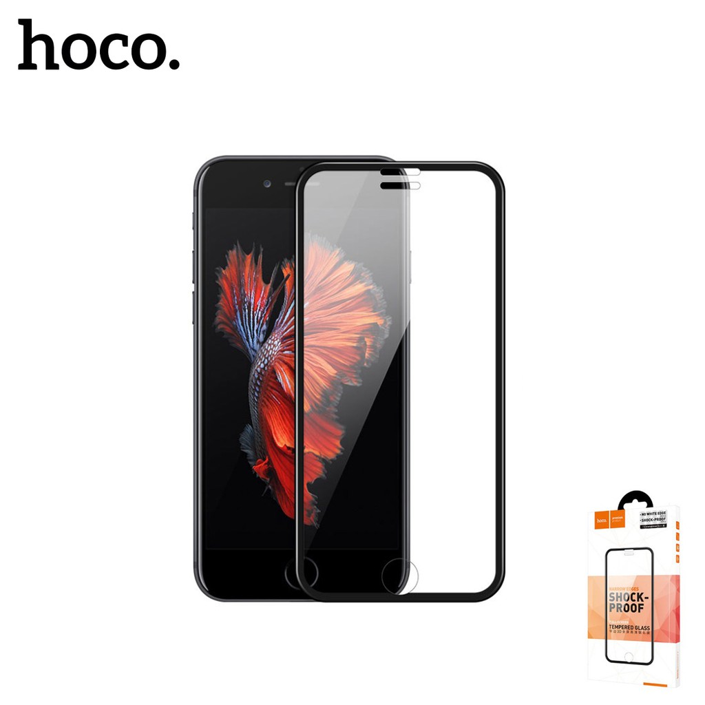 HOCO Narrow Edges ฟิล์มกระจก 3D Full Screen HD Tempered Glass For iPhone 6 - 8 Plus (รับประกัน 1 ...