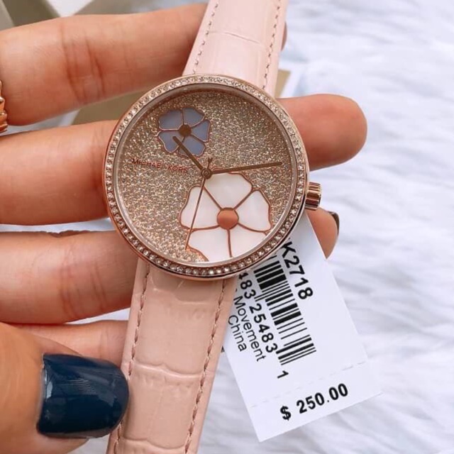 Mk2718 36 mm. Watches Womens Courtney Rose Gold Tone and Blush Croco Leather Shopee Thailand