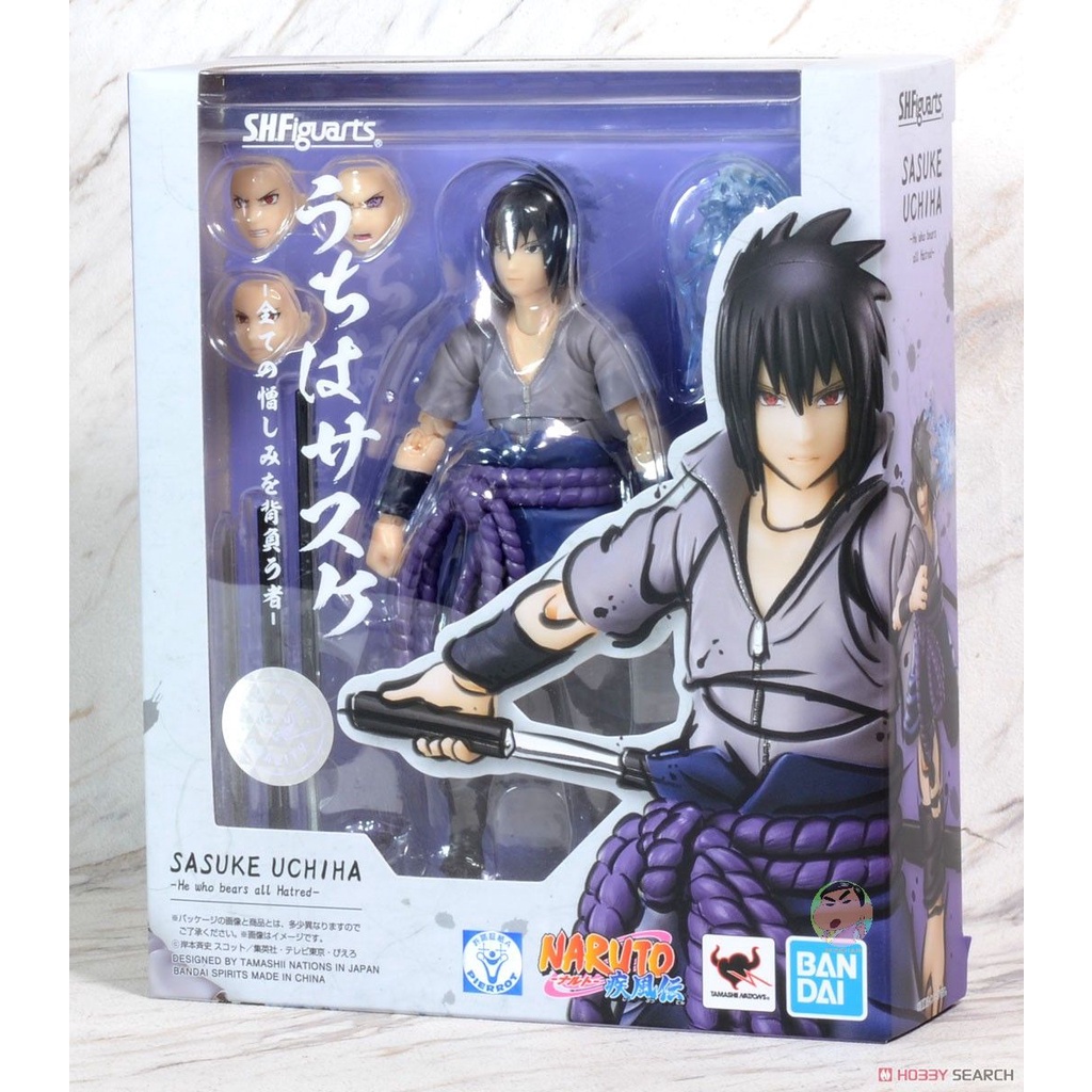 Bandai SHF S H Figuarts Naruto Sasuke Uchiha Action figure | Shopee ...