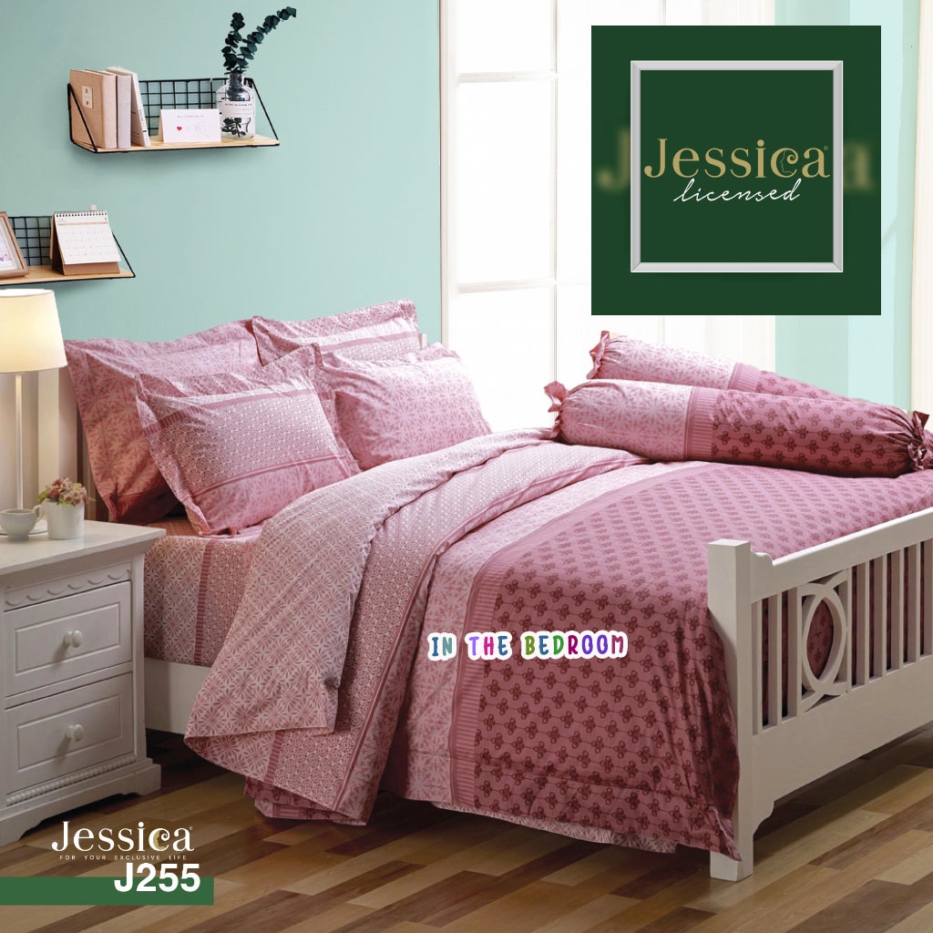 Jessica J255 เจสสิก้า ชุดผ้าปูที่นอน ชุดเครื่องนอจน ผ้าห่มนวม ขนาด 5ฟุต ...