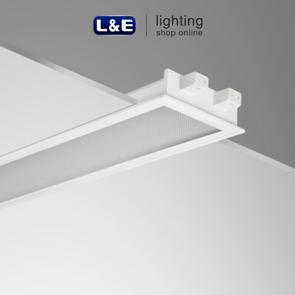 L&E โคมไฟฝังฝ้า 2 หลอด MI/PRF/OT-XXLED-T8/RAL9016 รุ่น LRSTP300 (สำหรับ ...