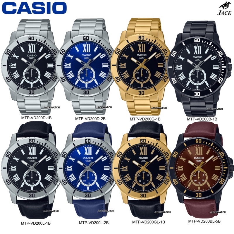 CASIO นาฬิกาข้อมือผู้ชาย รุ่น MTP-VD200 รับประกันศูนย์CMG1ปี MTP-VD200D ...