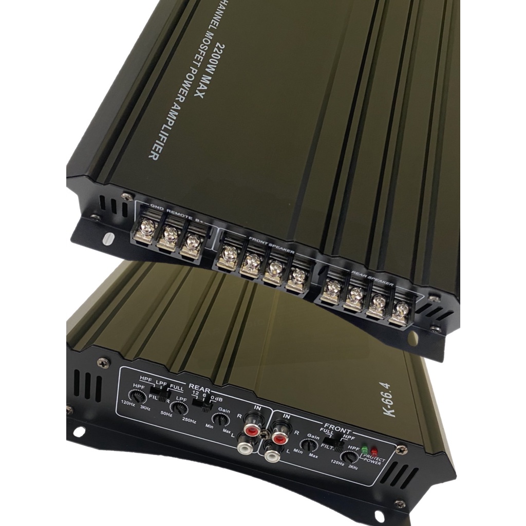 เพาเวอร์แอมป์ CLASS AB 4CH 2200W เพาเวอร์ติดรถยนต์ เครื่องเสียงติดรถยนต์ เพาเวอร์ Class AB 4ชาแน ...