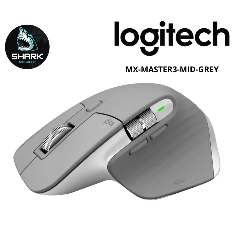 Wireless Mouse เมาส์ไร้สาย Logitech Mx Master 3 Mid Gray Shopee