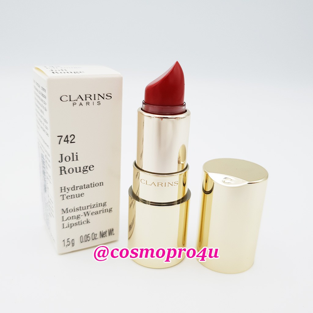 ลิป CLARINS Lipstick Joli Rouge 1.5ml เบอร์ 742 Joli Rouge ลิปสติกคลา ...