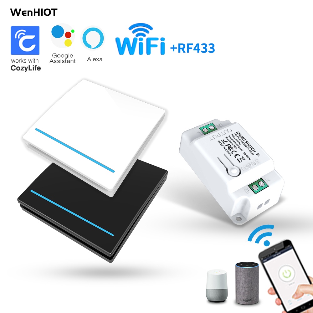 WiFi smart switch สวิตช์ไร้สายอัจฉริยะ WiFi รองรับแอป Cozy Life รองรับ ...