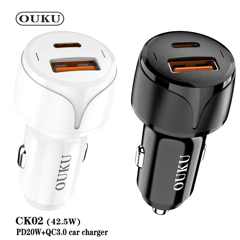 "NEW" OUKU CK02 ที่ชาร์จแบตในรถ ชาร์จเร็ว อะแดปเตอร์ชาร์จในรถ 1ช่อง usb ...