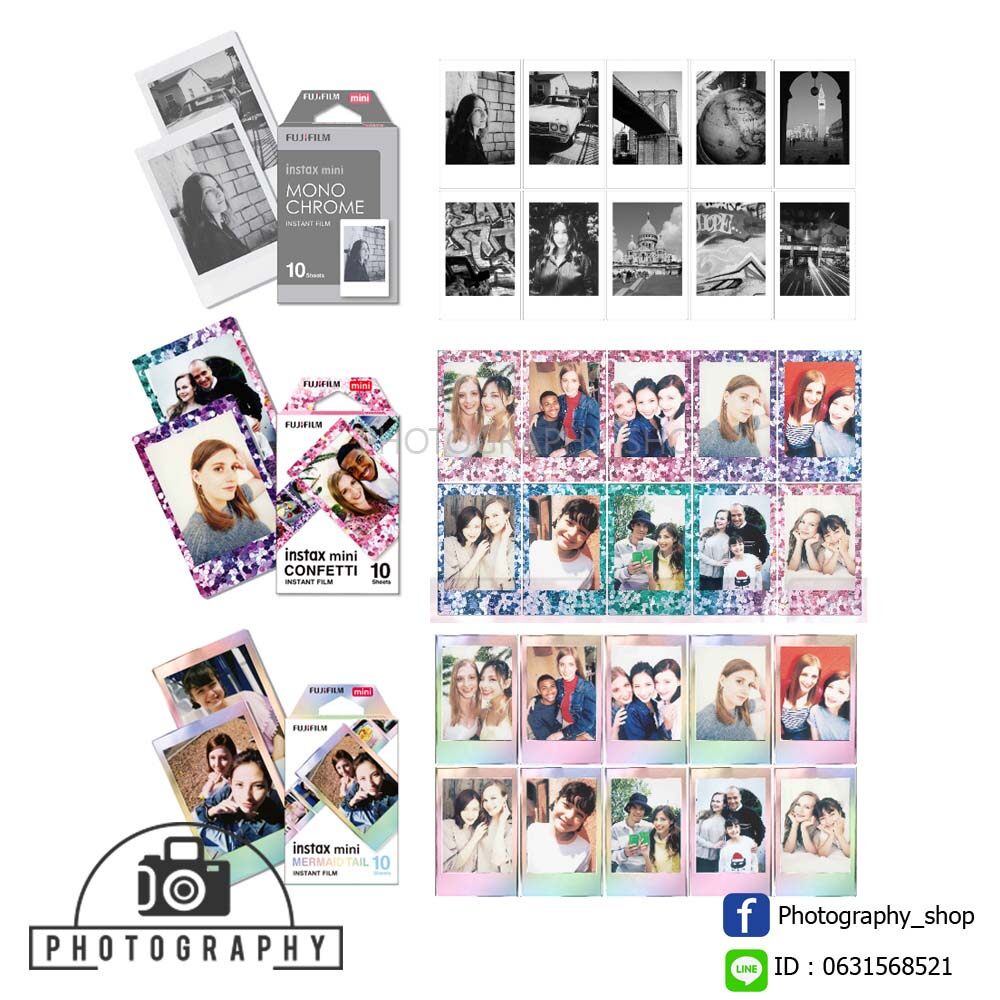 ไฟไลฟ์สด LED Fujifilm Film instax mini ฟิล์มคละลายการ์ตูน ฟิล์มโพรา ...