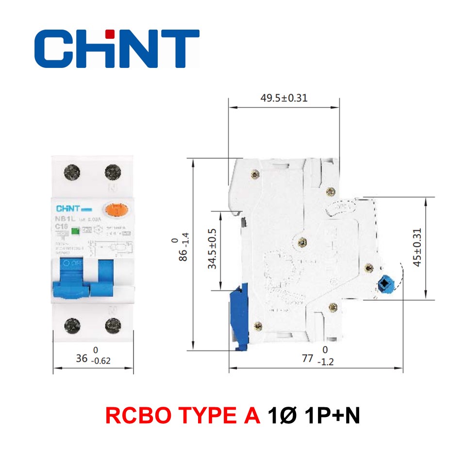 【พร้อมส่ง】RCD Type A [CHiNT] สำหรับงานติดตั้ง EV Charger 40A / RCBO type A | Shopee Thailand